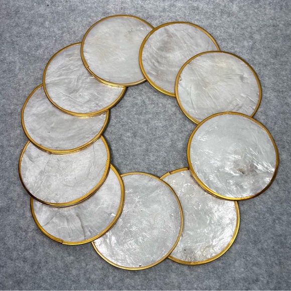 Unbranded | Dining | Vintage Capiz Shell Mother Of Pearl Shell Coasters ...